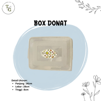 BOX DONAT PLASTIK KOTAK KUE 7200ML | Lazada Indonesia