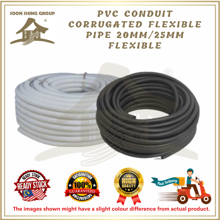 PVC Conduit Corrugated Flexible Pipe 20mm/25mm Flexible | Lazada
