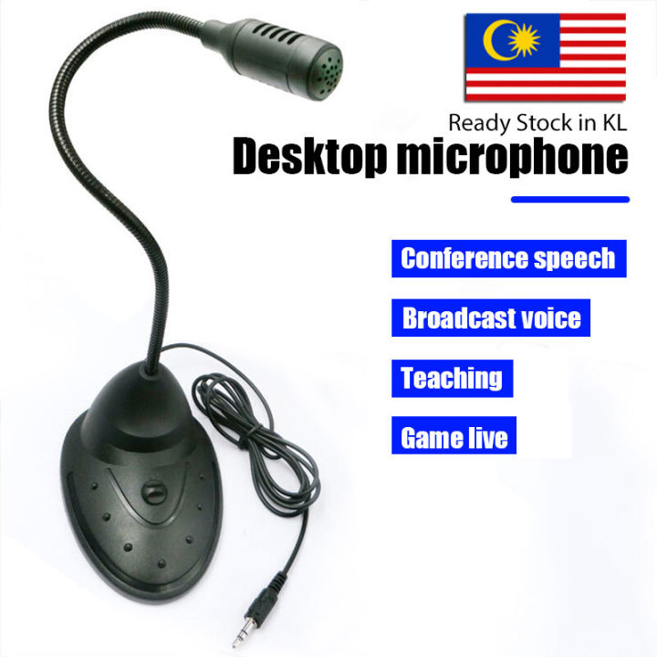 Microphone for PC,Gooseneck Capacitor Microphone 3.5mm Wired Desktop ...