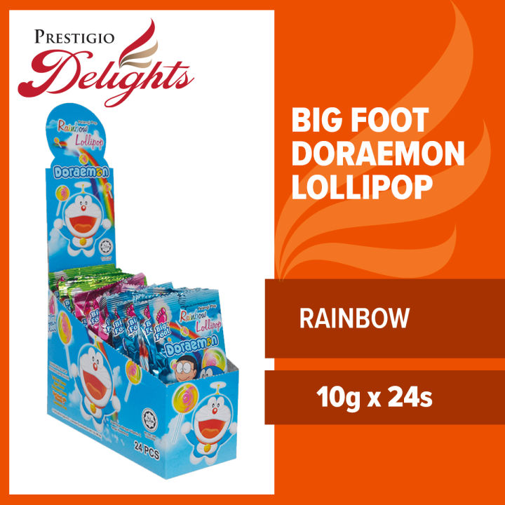 Big Foot Doraemon Rainbow Lollipop 10g x 24s | Lazada