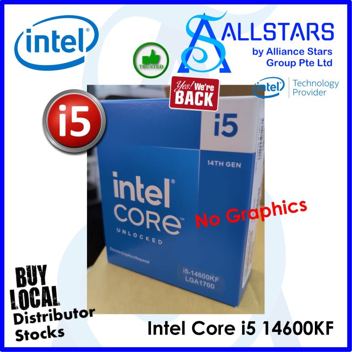 (ALLSTARS : We are Back / DIY PROMO) Intel Core i5 14600KF 14Gen LGA1700 Box Processor (P-Core ...