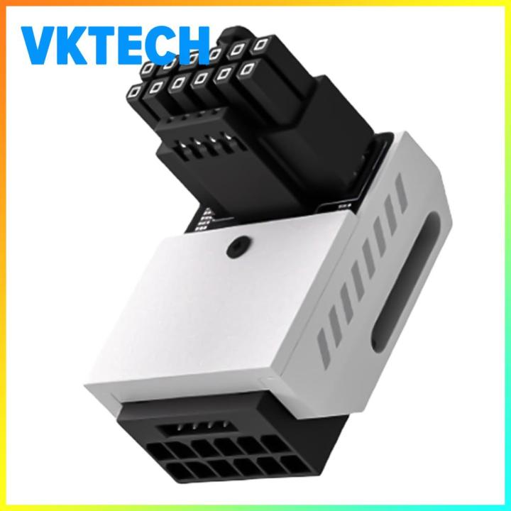 [Vktech] 600W 12+4pin GPU Power Connector 90 Degree Right Angle 16pin ...