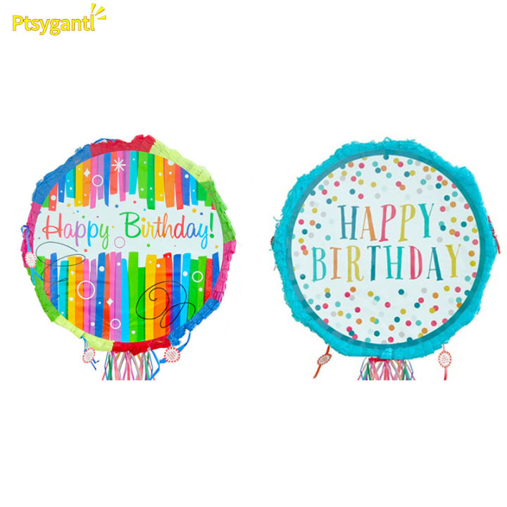 Ptsygantl Happy Birthday Pinata Pull String Birthday Theme Party Pinata ...