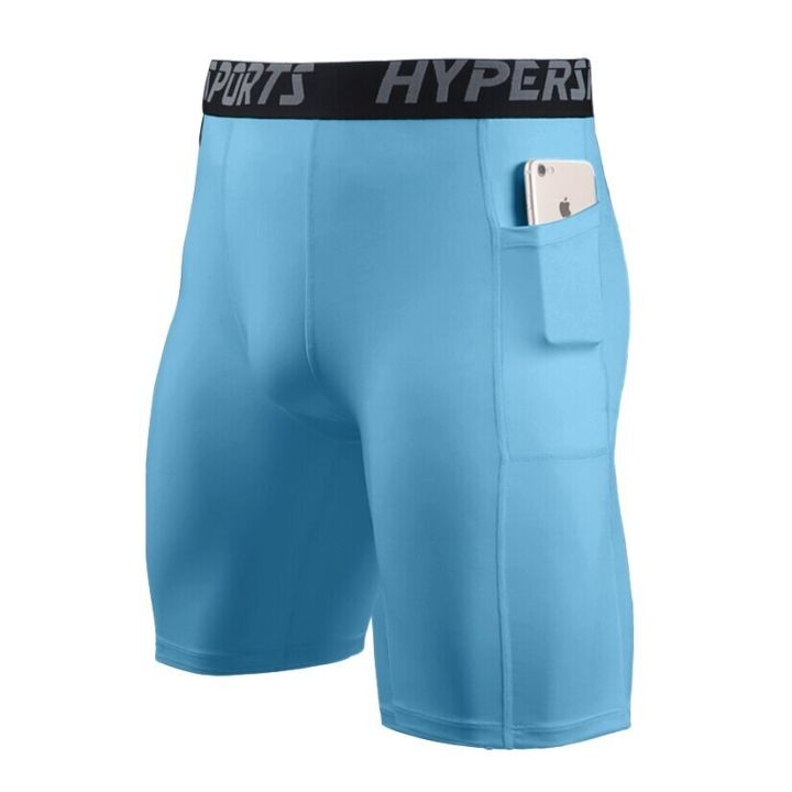 MEN'S COMPRESSION RUNNING SHORTS - LIGHT BLUE | Lazada PH