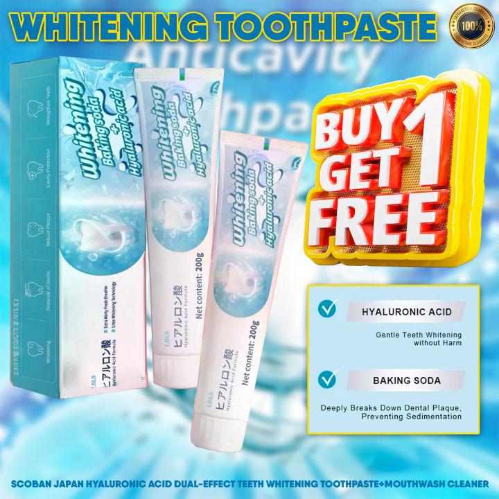 sunisa teeth Whitening toothpaste Hyaluronic Acid Dual-Effect and mouth ...