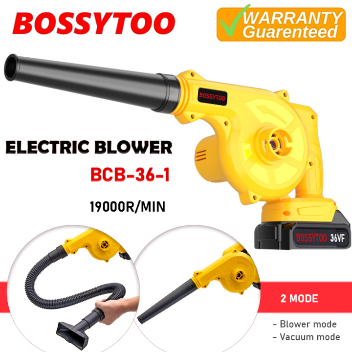 BOSSYTOO BCB-36-1 36V Rechargeable Electric Cordless Air Blower Vacuum Cleaner Duster Dust ...