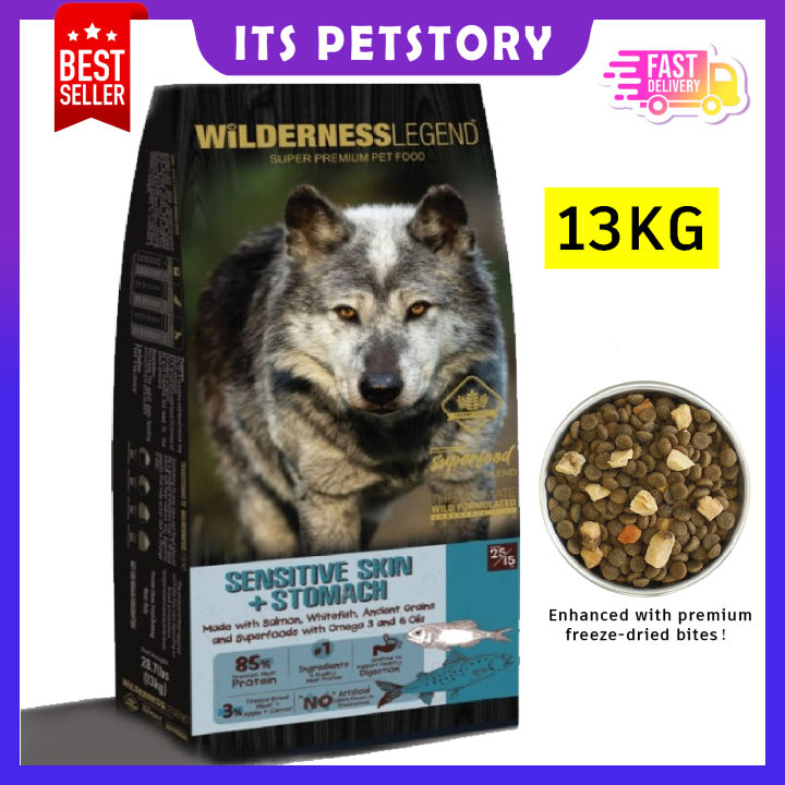 Wilderness Legend Sensitive Skin + Stomach 13kg Freeze-dried Ancient ...