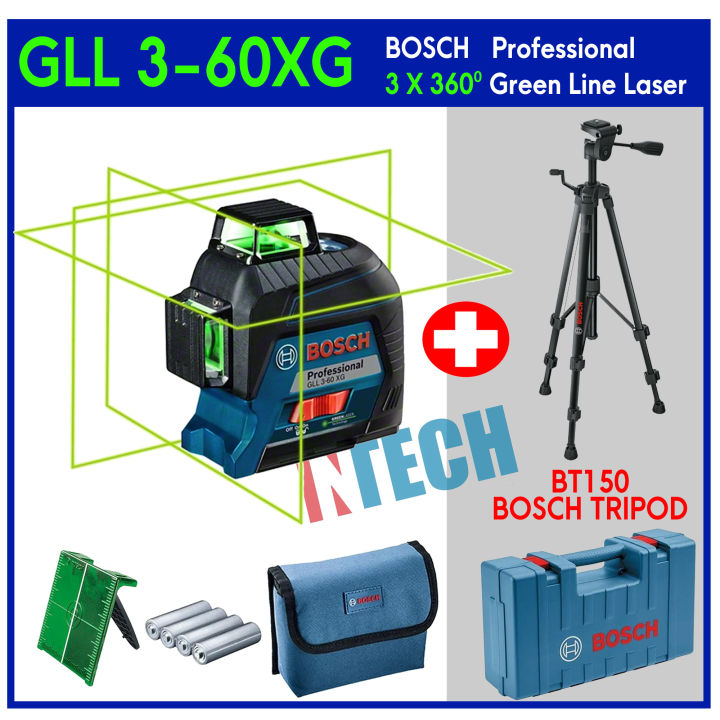 Bosch GLL 3-60XG Professional 3 X 360⁰ Green Line Laser (GLL3-60XG ...