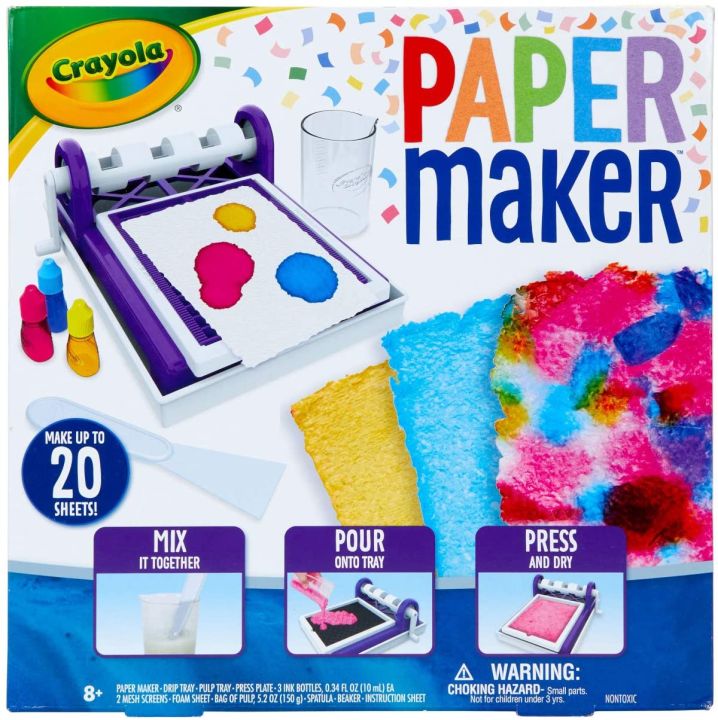 Crayola Paper Maker, Paper Making DIY Craft Kit, Kids Gift, Ages 8, 9 ...