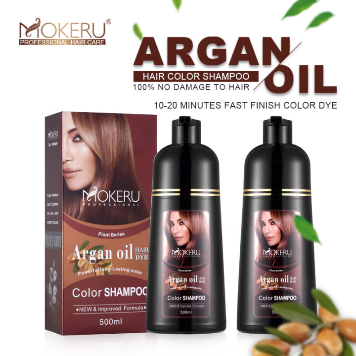 MOKERU Maginot ARGAN OIL hair dye color shampoo A Glycerol Hair Dye in ...