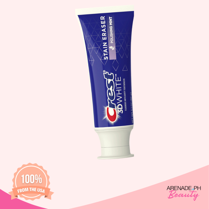Crest 3D White Stain Eraser Polishing Mint Toothpaste Removes 80% More ...