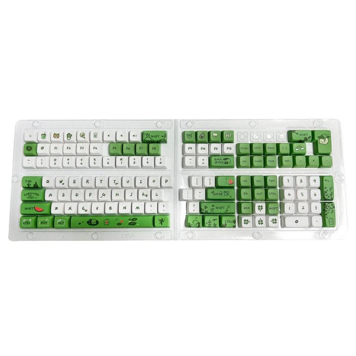 Keycaps 125PCS Green Frog Keycaps XDA Profile Full Set Keycap DyeSubbed ...