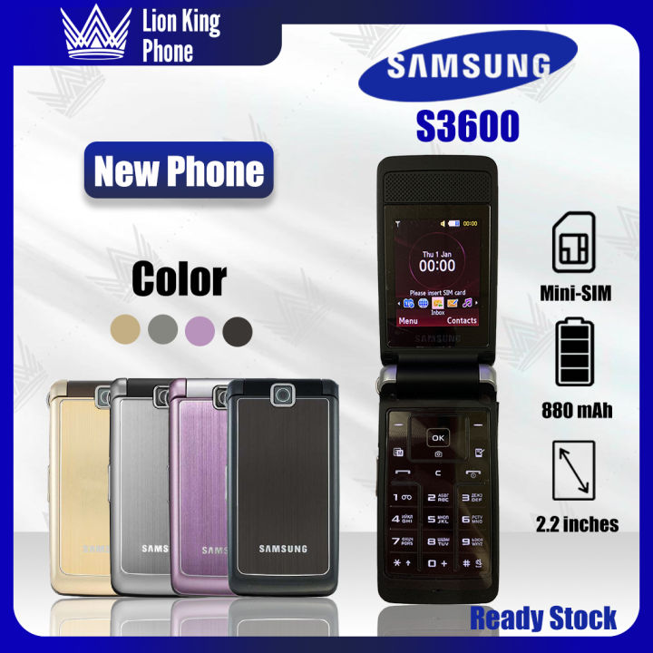 Samsung Flip S3600 2G GSM mobile phone elderly clamshell mobile phone ...