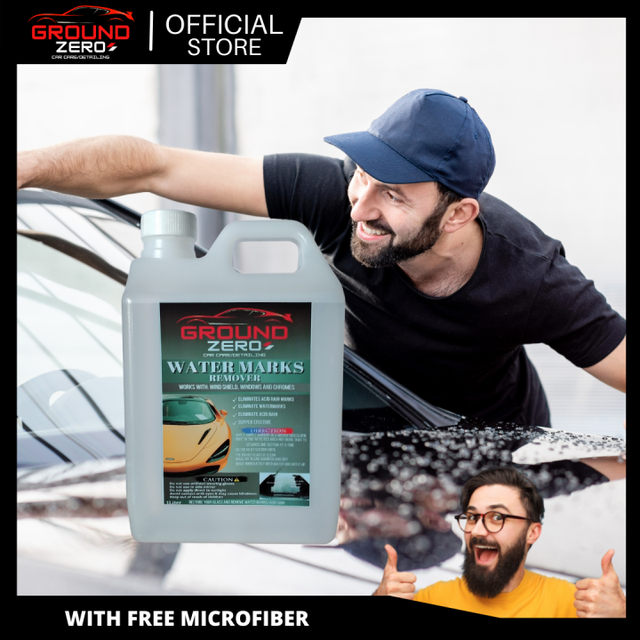 Ground Zero Water marks remover(acid rain remover) 1L windshield water ...