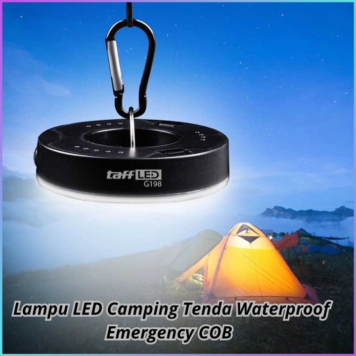 COD TaffLED Lampu LED Camping Tenda Waterproof Emergency COB Natural ...