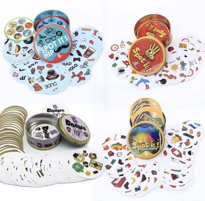 Dobble Card Game Spot It Potte เกมกระดาน 2 ถึง 10 ผู้เล่น สําหรับ ...