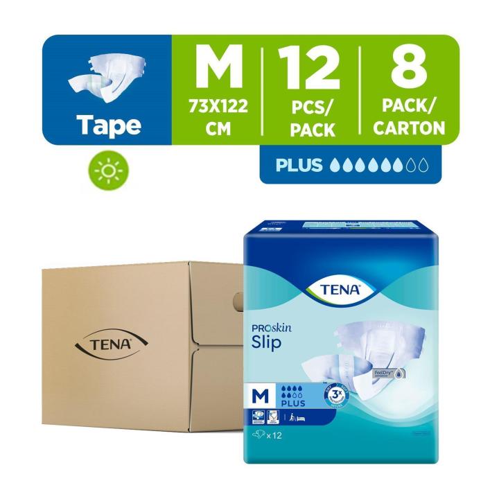 Tena Proskin Slip Plus Unisex Adult Diapers M - Case | Lazada Singapore