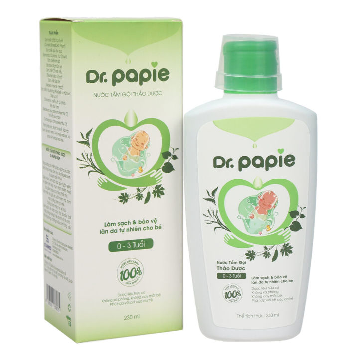 Nước Tắm Gội Thảo Dược Dr Papie Cho Bé từ 0-3 tuổi 230ml( kèm ảnh ...
