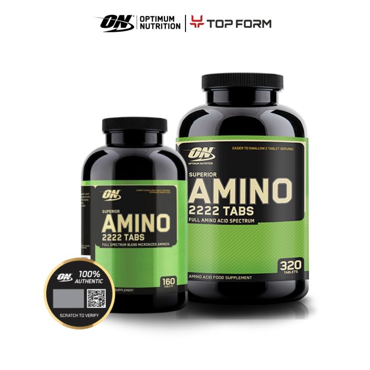 Optimum Nutrition Superior Amino 2222 Micronized Aminos Tabs and ...