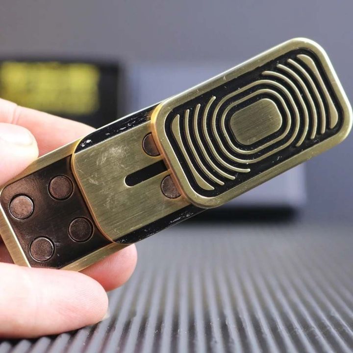 REFENT Camera Shaped Fidget Slider Hand Spinner Triple Push Metal ...