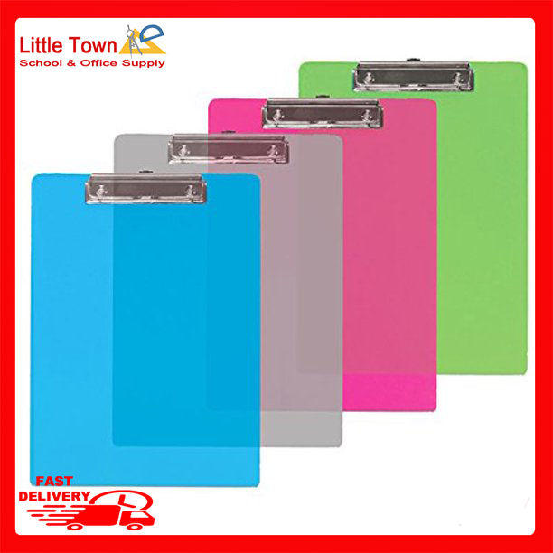 A4/ A5/A6 sizes : Translucent Plastic Clipboard flat clip writing board ...