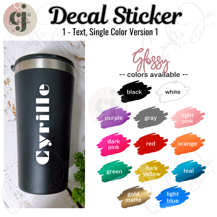 Personalized Customized Name Logo Decal Vinyl Sticker COLOR#1 ...