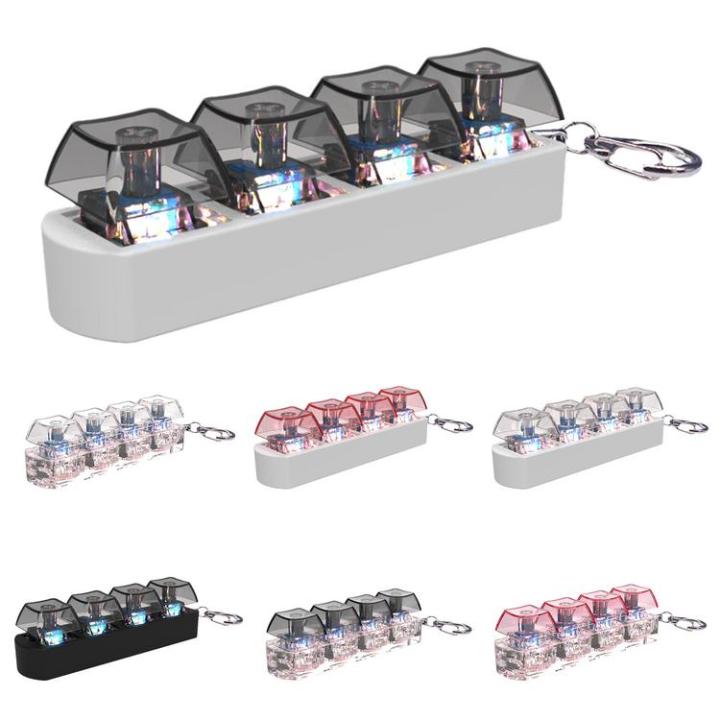 4-Button Keyboard Keychain Sensory Calming Keyboard 4-Button Finger Toy ...