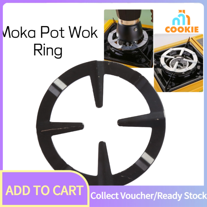 Moka Pot Wok Ring Stable Non Slip Eco Friendly Cast Iron Moka Pot Gas ...
