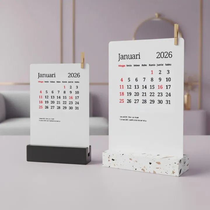 Kalender Meja Estetik 2026 Semen Souvenir Aesthetic Calendar of 2026 ...