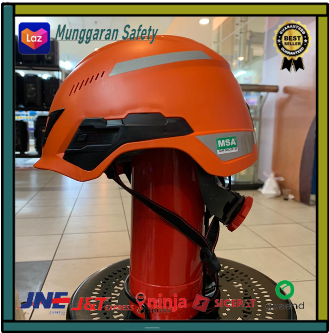 Helm MSA V-Gard H1 Safety Helmet Climbing Trivent Fastrack Lokal Orange ...