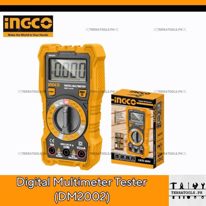 INGCO Digital Multimeter Tester CAT.III 600V IPT DM2002 SUPER SELECT ...