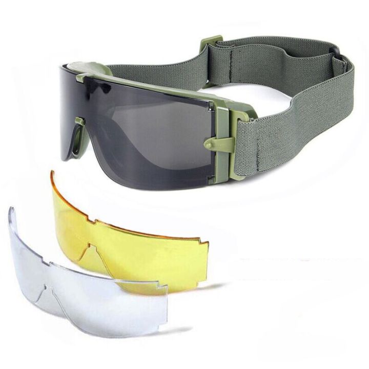 USMC X800 Military Goggles Tactical Glasses Tactical Glasses 3 Lens ...