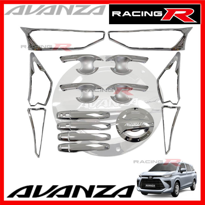 Toyota Avanza 2022 to 2025 Garnish Combo set cover Chrome With or w/out Smart Key 2022 ( Car ...