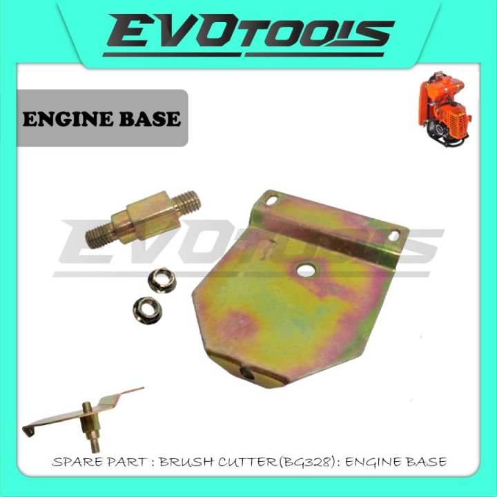 SPARE PART (BG328) : ENGINE BASE/DOWN BASE SUPPORT MESIN RUMPUT/STEEL ...