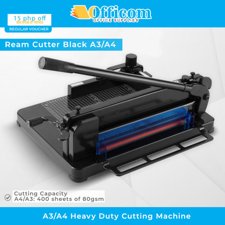 Officom Ream Cutter Black A3/A4 Size Heavy Duty Paper Cutter Mass ...