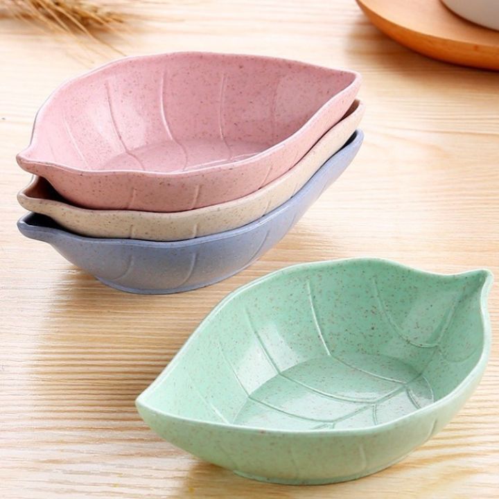 Kitchen Leaf Shape Food Sauce Small Dish Bowl Sauce Mini Snack Plate ...