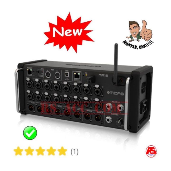 Midas MR18 Rackmount Digital Mixer ORIGINAL For Android - IOS | Lazada ...