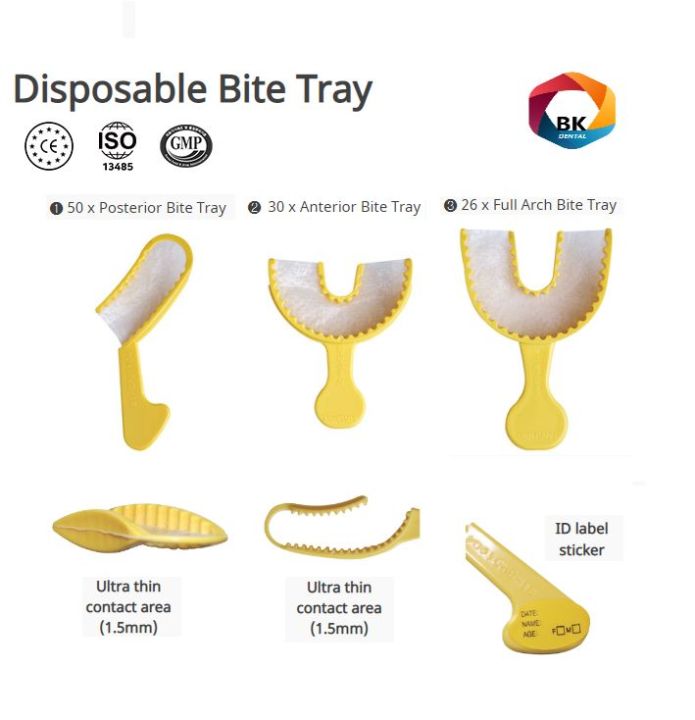 DISPOSABLE BITE TRAY[SEIL G/KOREA]DENTAL IMPRESION BITE TRAY POSTERIOR ...