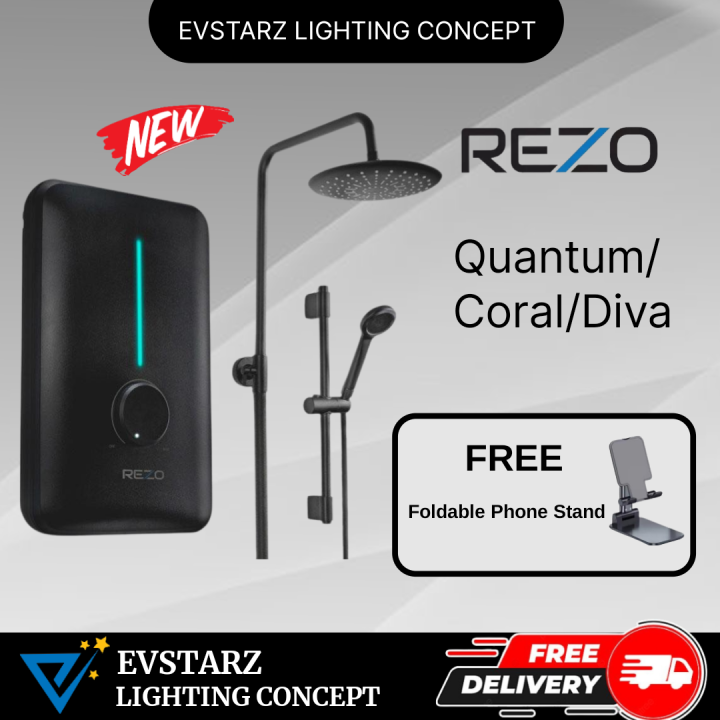 Rezo Quantum/Coral/Diva DC Pump or NON Pump Instant Water Heater | Lazada