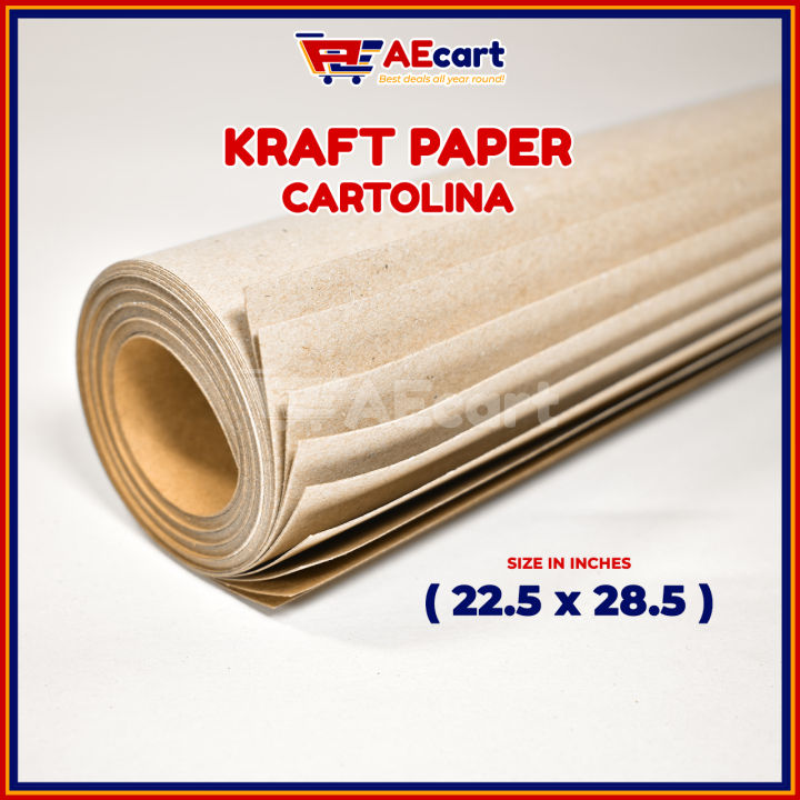 KRAFT PAPER 175GSM (22.5"x28.5") Cartolina Size 12PCS/roll | Lazada PH