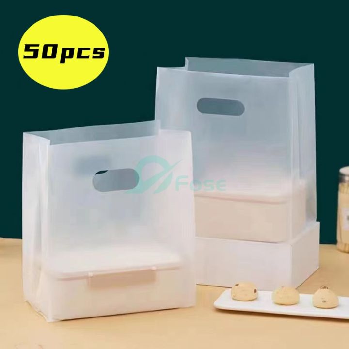 (50PCS) PE Biodegradable Plastic Bag Plastic Bag with handle design ...