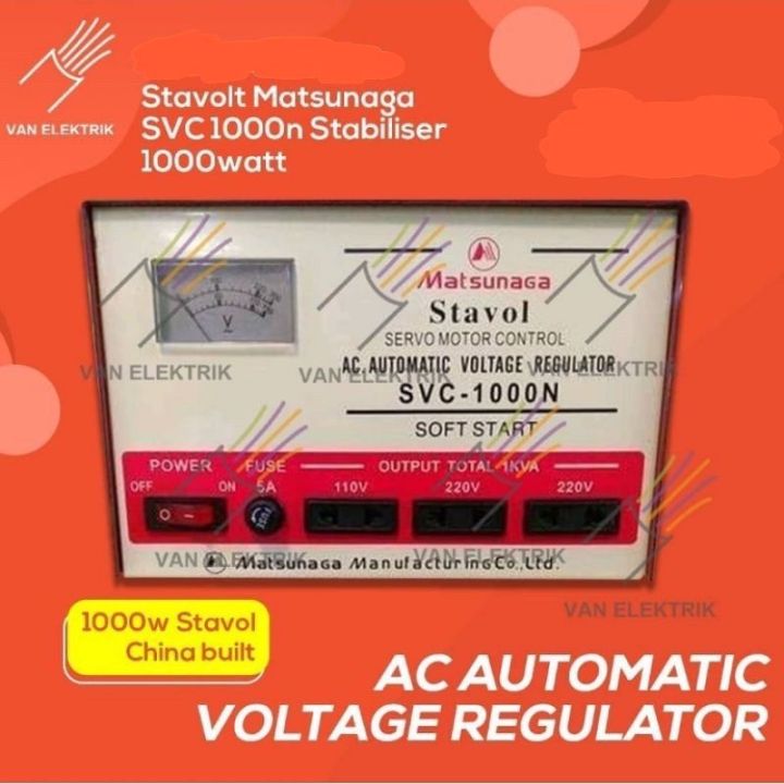 Stavolt Matsunaga SVC 1000n Stabilizer 1000watt | Lazada Indonesia
