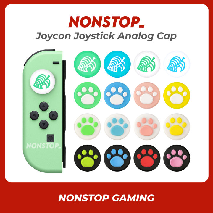 Analog Thumb Grips Caps Cover Cute Paws Leaf for Nintendo Switch ...