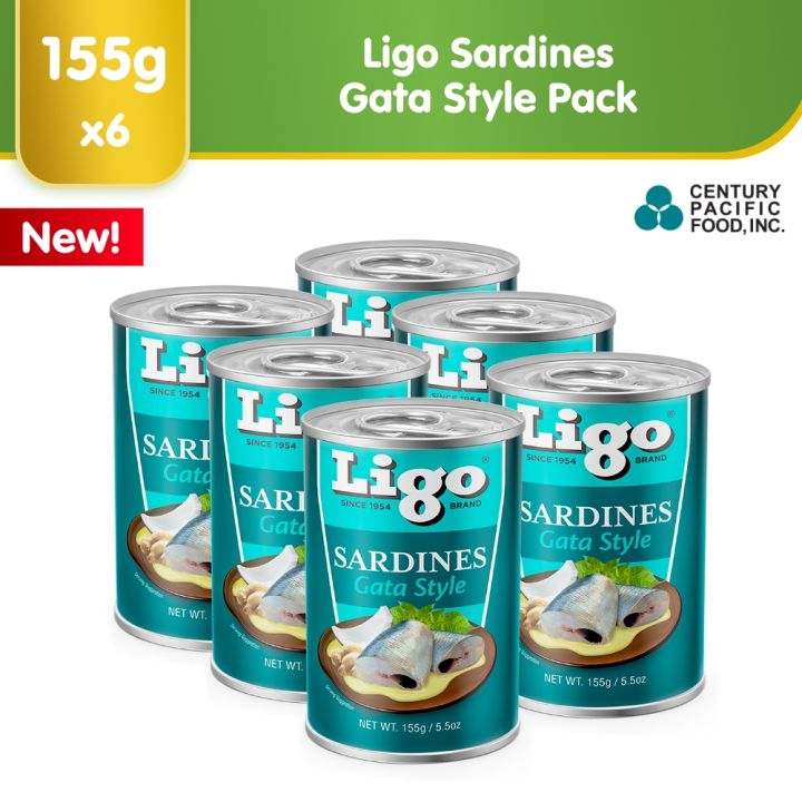 Ligo Sardines Gata Style 155g x 6 | Lazada PH