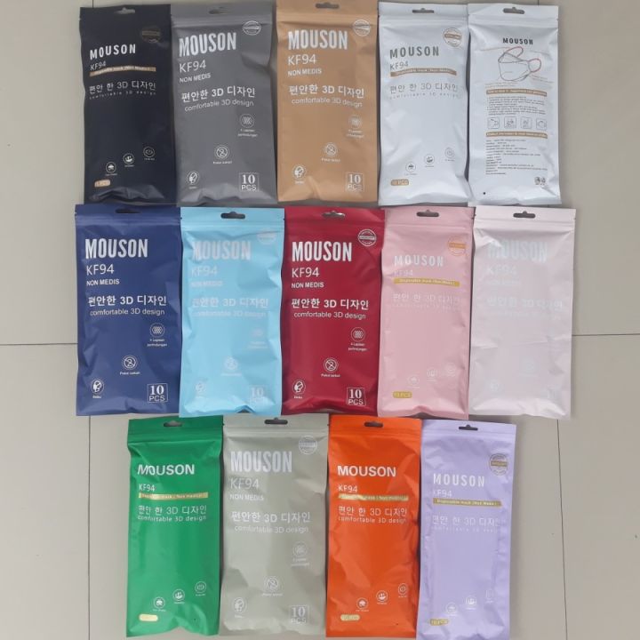 Masker KF94 Premium 4 Ply Isi 10pcs Mouson / Masker KF94 not KF95 KN95 ...