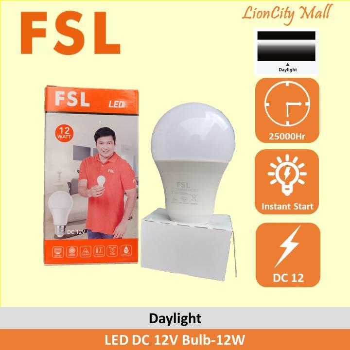 FSL LED Bulb 12V DC 12W 12 Watts E27 Light Bulb Dlight 【FREE SHIPPING ...