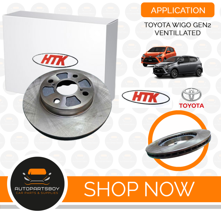 ROTOR DISC FOR TOYOTA WIGO GEN 2 VENTILLATED (1PC) | Lazada PH