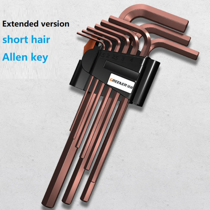 Hex Wrench Set,ไขควง,Universal Allen Wrench 1.5Mm-10Mm 9PCS Double ...
