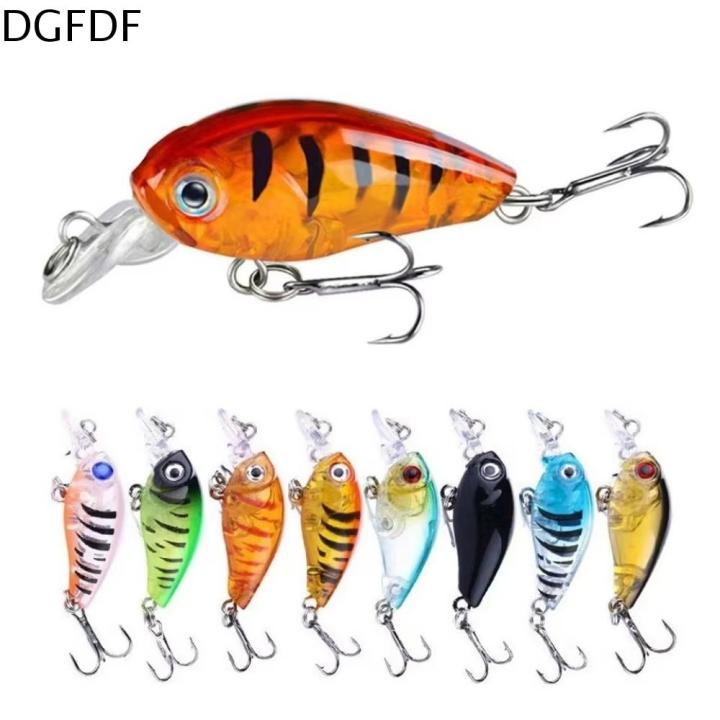 DGFDF 8Pcs/Box ขนาดเล็ก ล่อปลา ลอยตัว ไมโครเหยื่อแข็ง เหยื่อตกปลาท็อปวอ ...