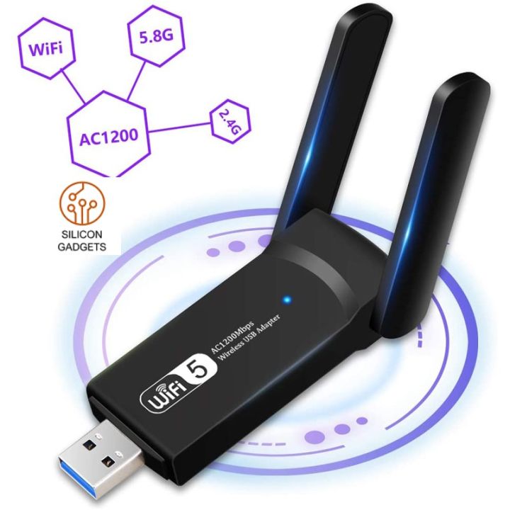 ตัวรับสัญญาณไวไฟ WiFi USB 3.0 AC1300 / AC1900 Adapter ไม่ต้องลง driver ...